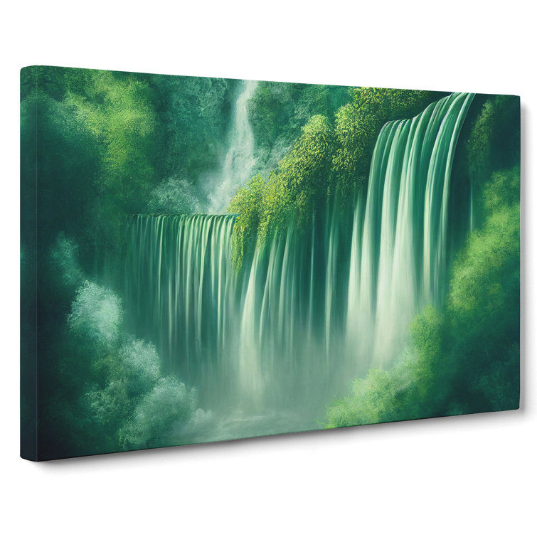Alpen Home Enlightening Waterfall - Wrapped Canvas Graphic Art | Wayfair.co.uk